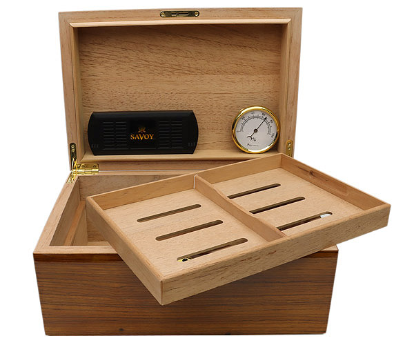 Zebrawood Large Humidor - Savoy | Smokingpipes.com