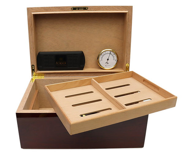 Bubinga Large Humidor - Savoy | Smokingpipes.com