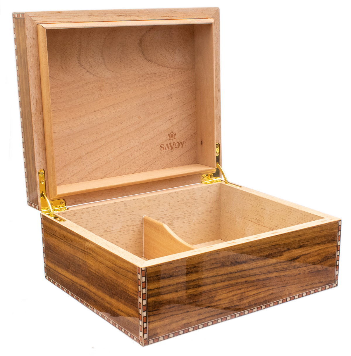 Marquis Caramel Elm Small Humidor - Savoy | Smokingpipes.com