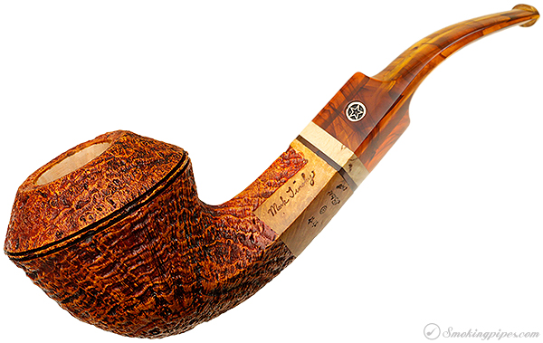 Mark Tinsky Sandblasted Bent Bulldog (8) with Spalted Maple (Two Stars)