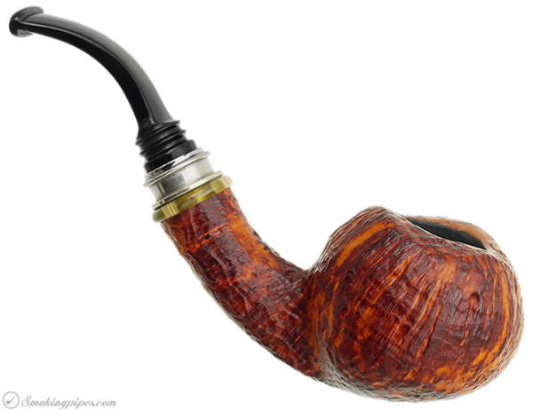 Neerup: Classic Sandblasted Bent Apple (2) Tobacco Pipe