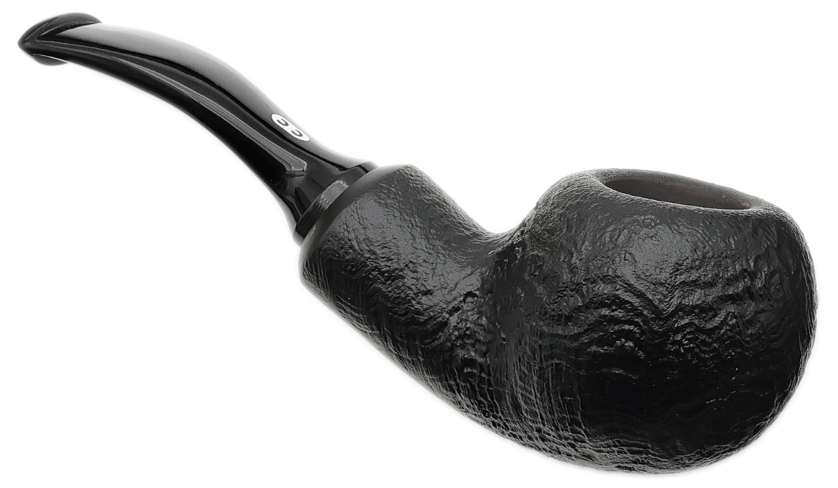 Chacom Sandblasted Black Bent Apple Reverse Calabash