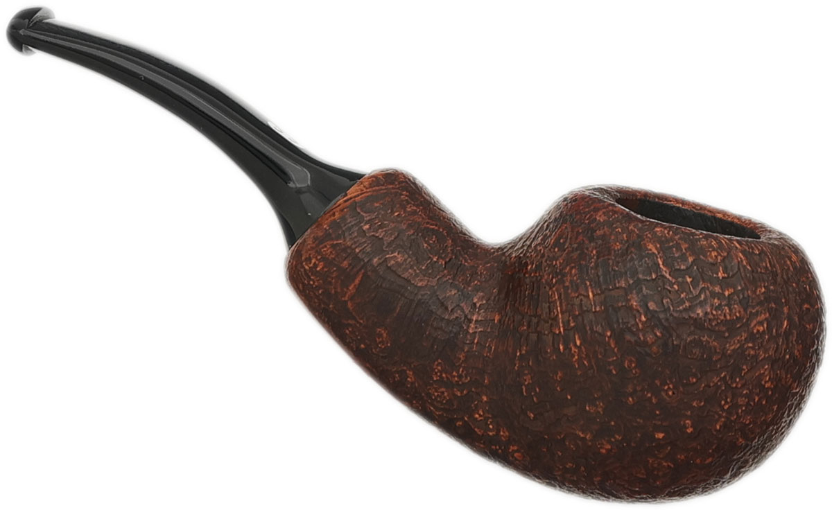 Chacom Brown Sandblasted Bent Apple Reverse Calabash