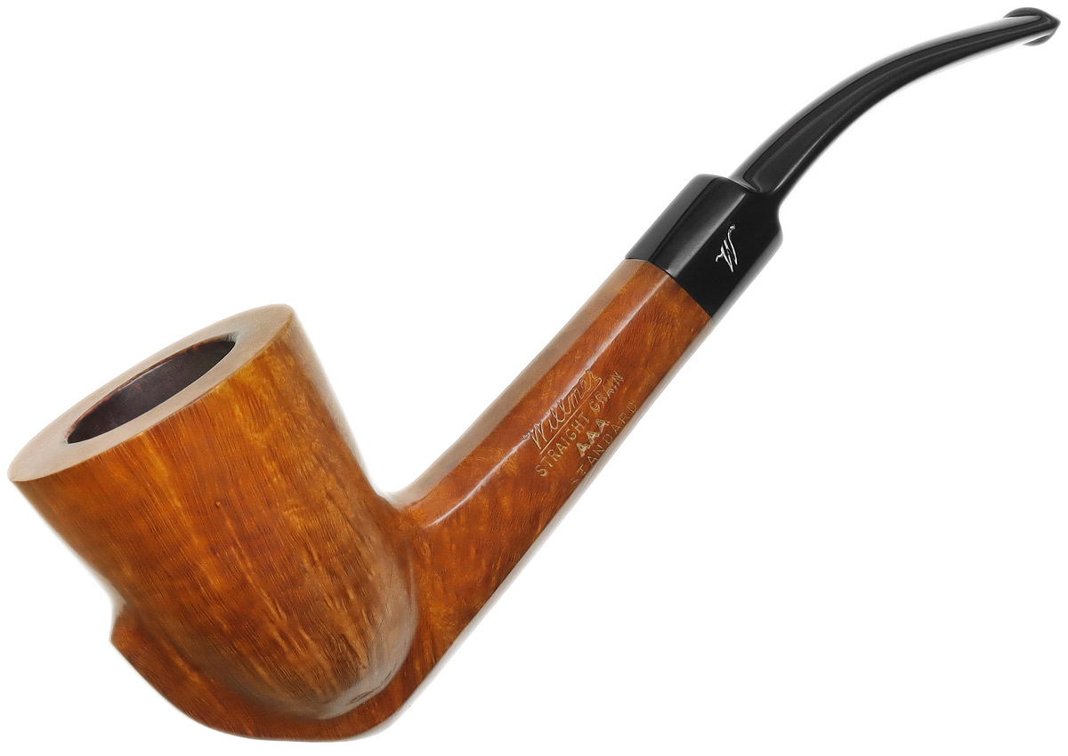English Estates: Willmer Straight Grain Bent Dublin (AAA) Tobacco Pipe